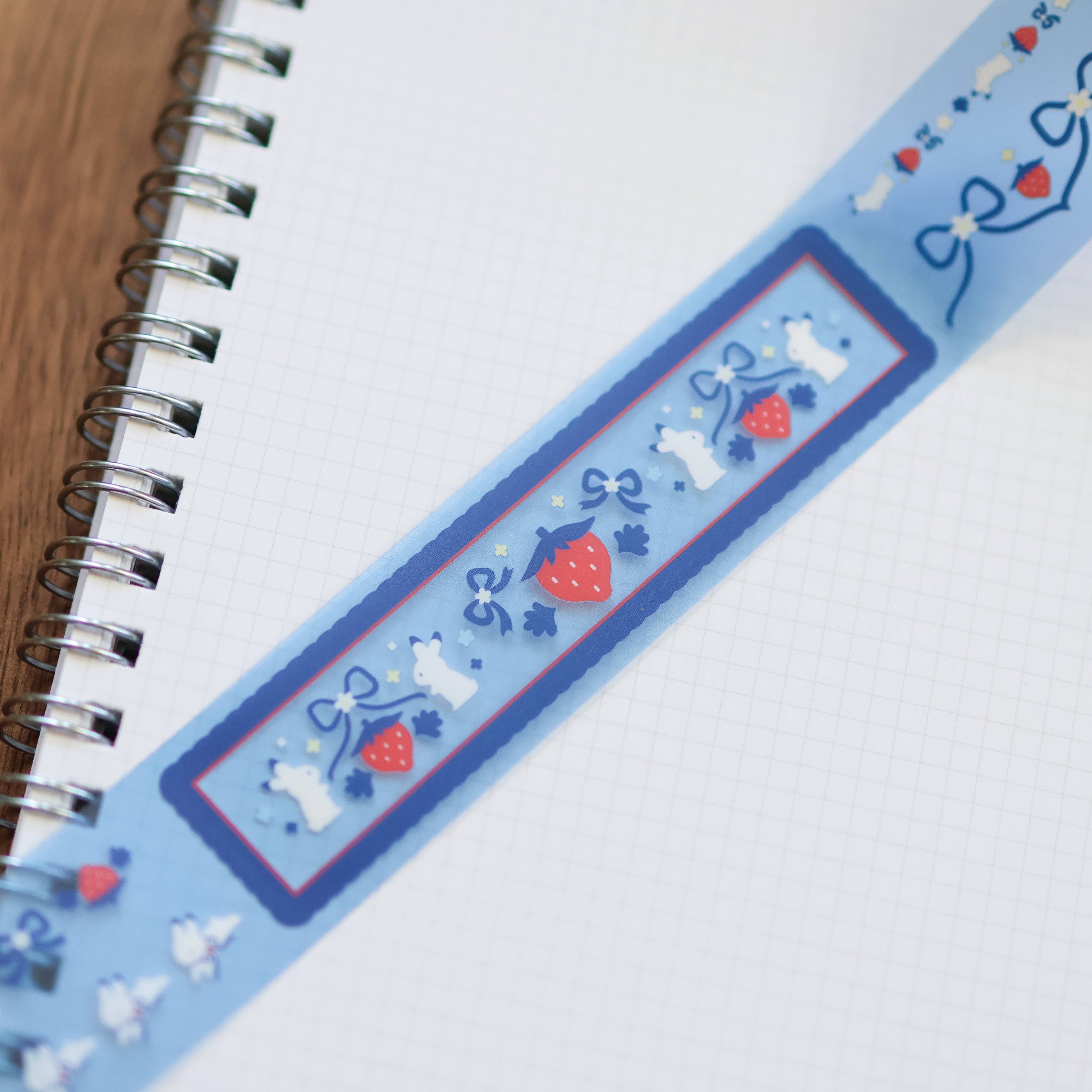 Kiss Cut PET Tape - Strawberry Bunnies – Suteki Stickers