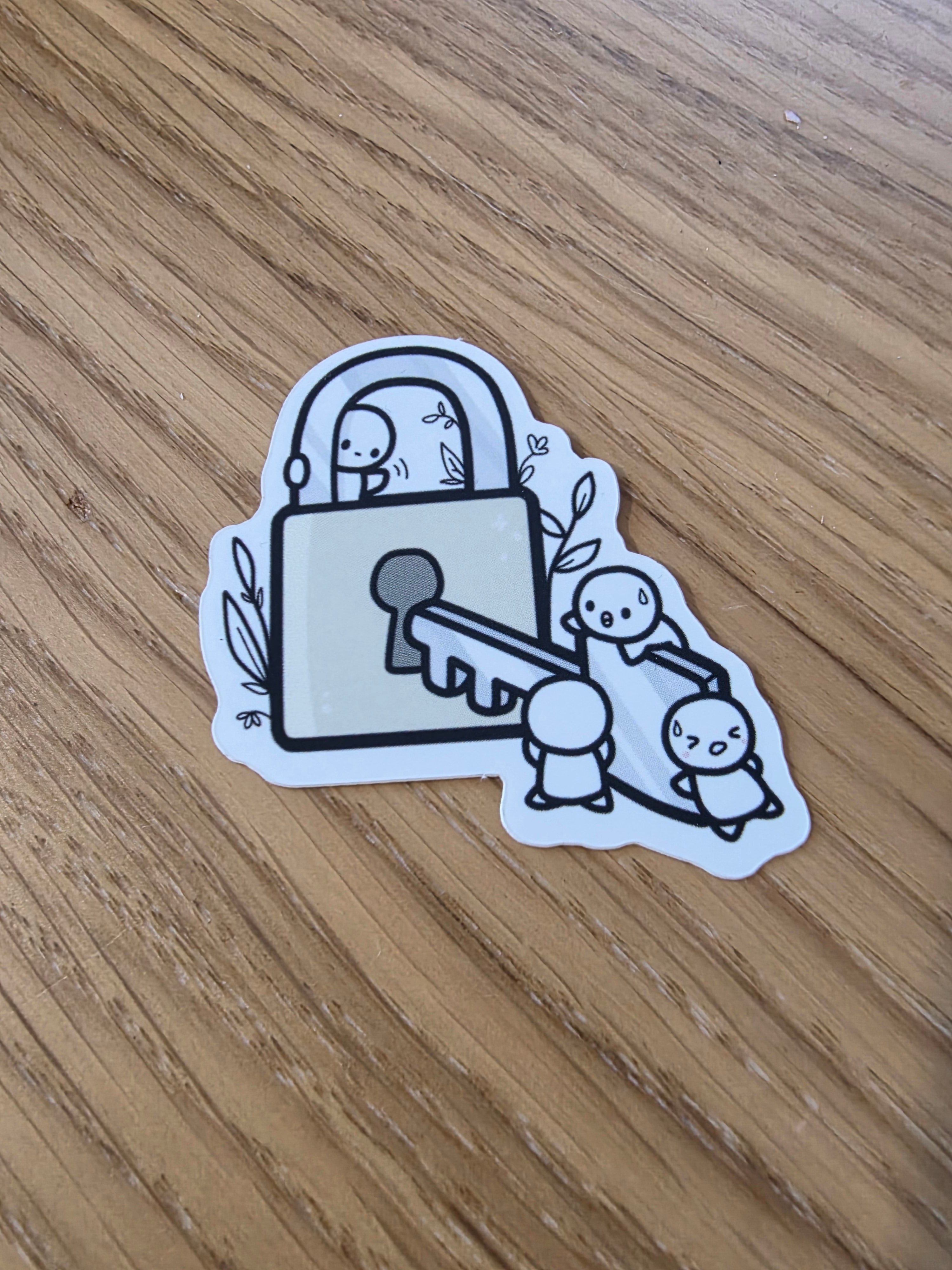 Lock and Key Vinyl Sticker – Suteki Stickers