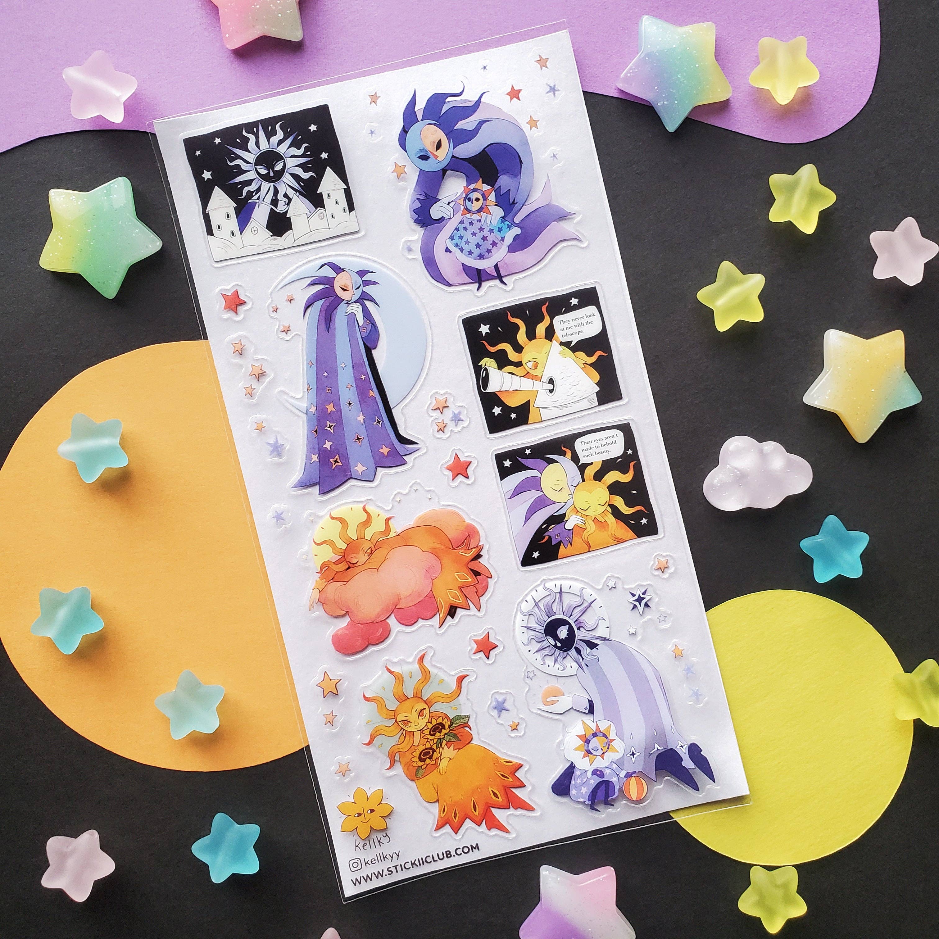 When Day Meets Night Sticker Sheet – Suteki Stickers