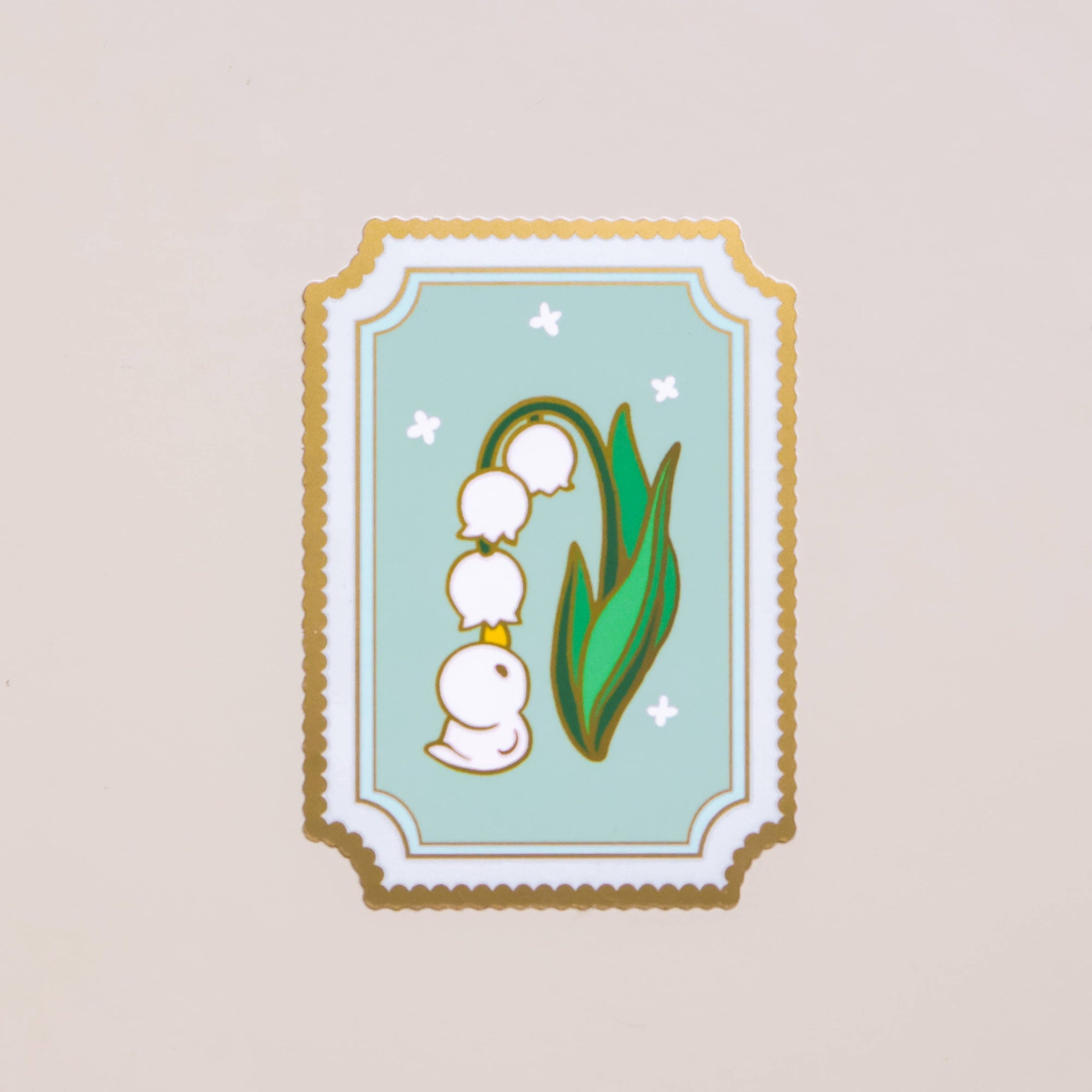 Lily of the Valley Duckie Holographic Vinyl Sticker – Suteki Stickers