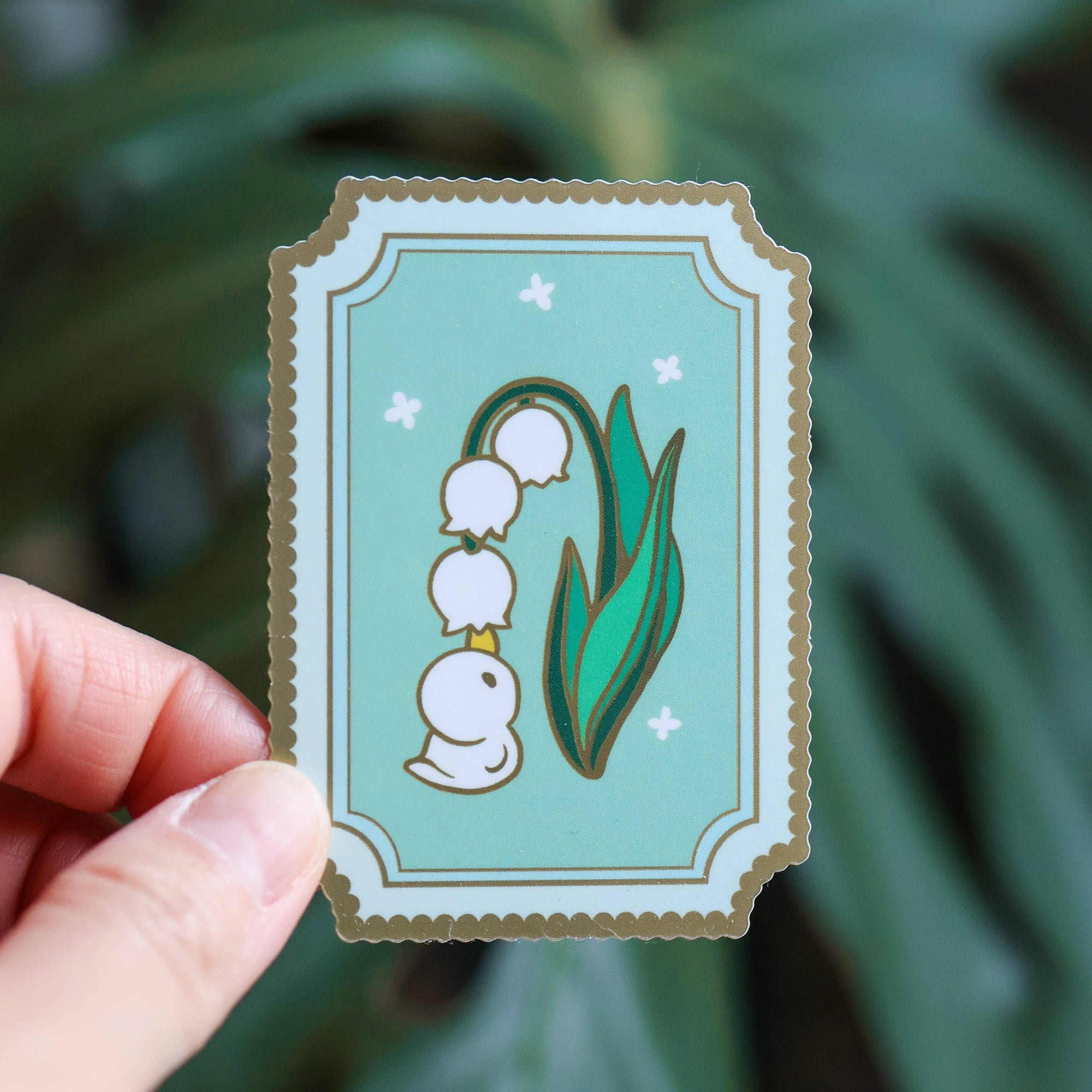 Lily of the Valley Duckie Holographic Vinyl Sticker – Suteki Stickers